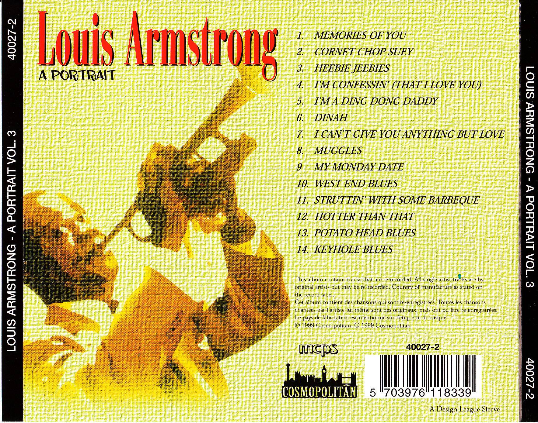 Louis Armstrong A Portrait [ak3 dnk] | CD Covers | Cover Century | Over ...